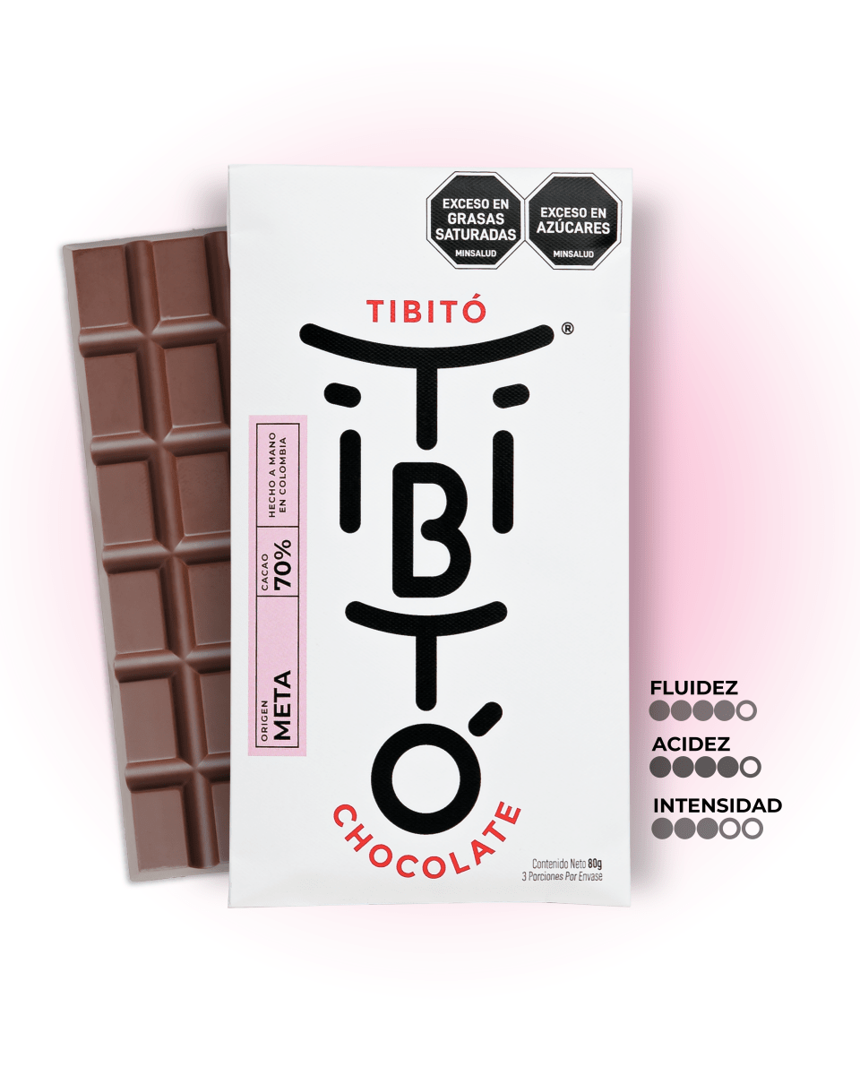 Cobertura de chocolate Meta 70% cacao – Notas de cereza y fresa – Tibitó